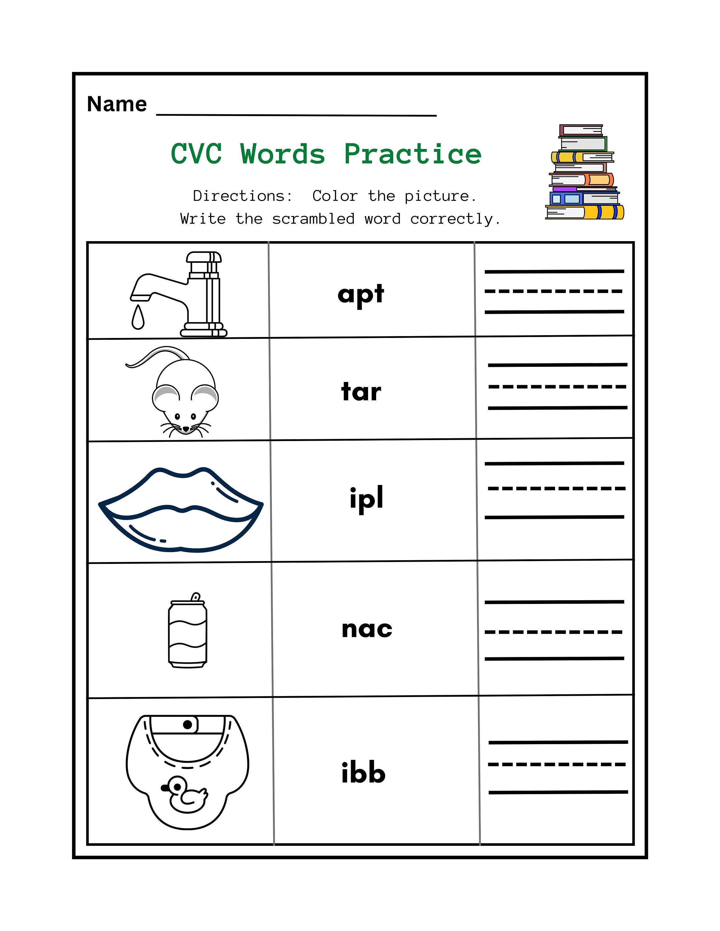 Tap It Out CVC Words - Etsy