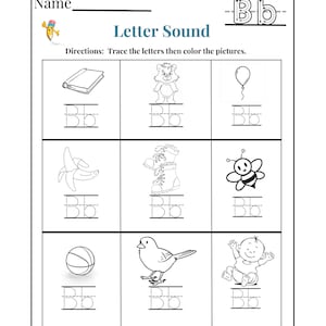 26 Printable Alphabet Letter Sounds Worksheet. Preschool Phonics. - Etsy