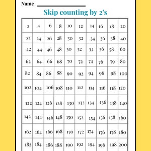 Printable Number Charts, Wall Charts, Work Mats and Worksheet ...