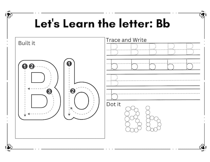 Lets Learn the Letters Phonics Worksheet - Etsy