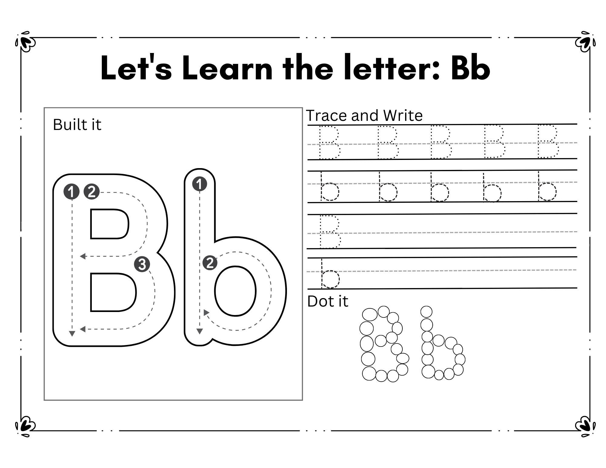 Lets Learn the Letters Phonics Worksheet - Etsy