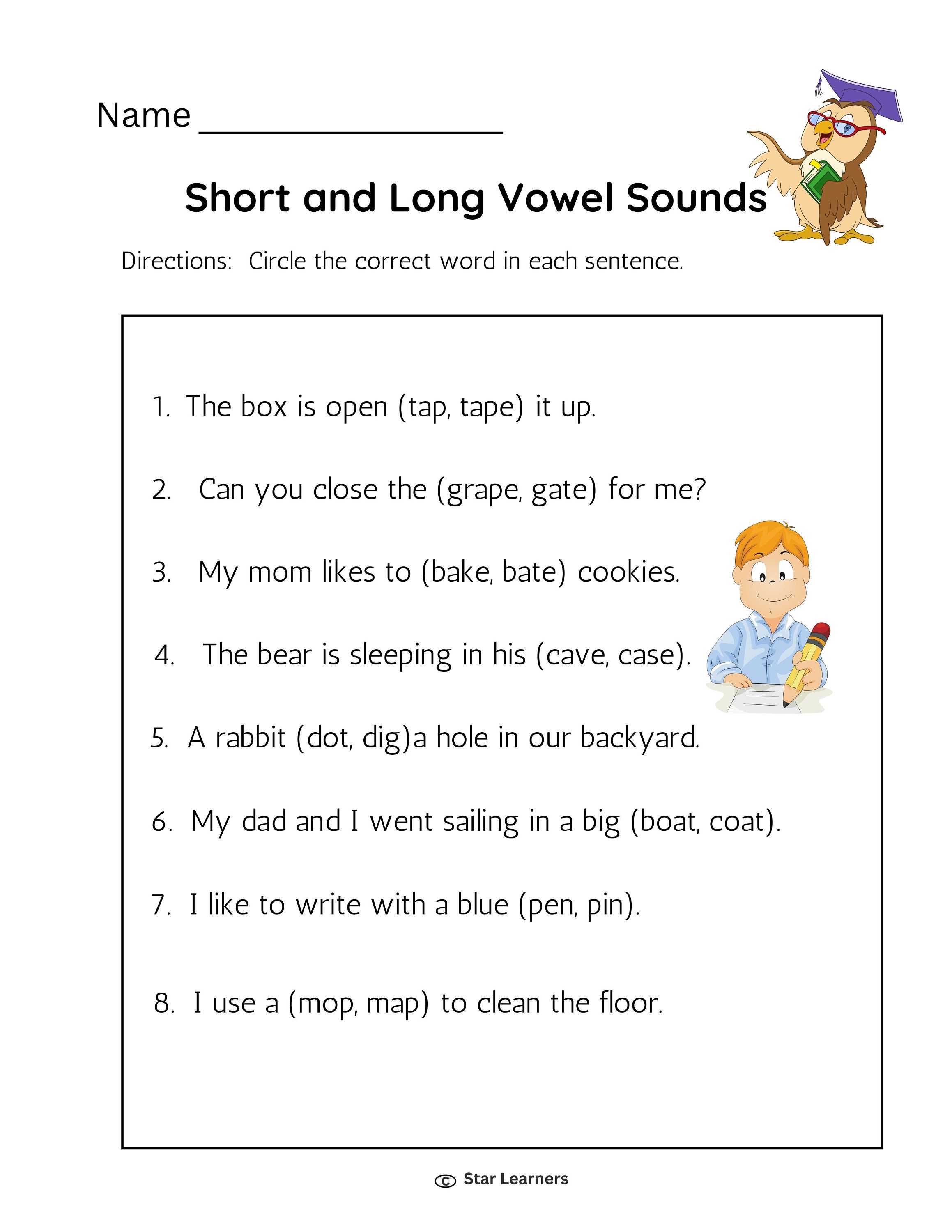 Short and Long Vowel - Etsy