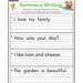 10 Printable Write the Sentence Worksheets. 1st-3rd Grade Writing ...