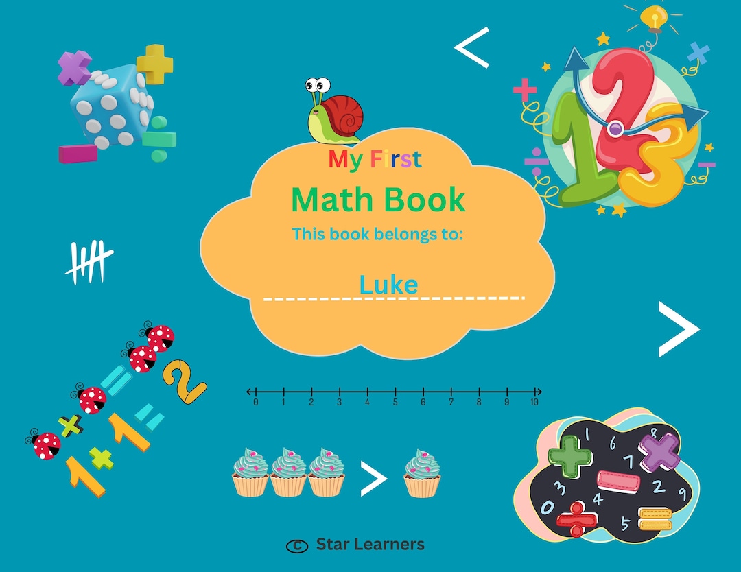 My First Math Book - Etsy