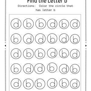 Letter Bd Reversal Worksheet - Etsy
