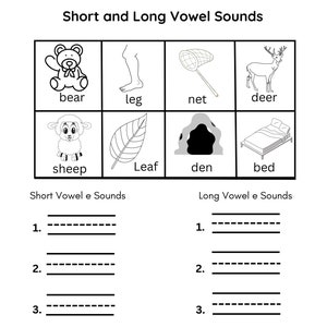 Short and Long Vowel - Etsy