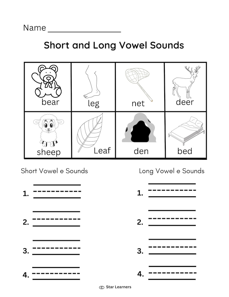 Short and Long Vowel - Etsy