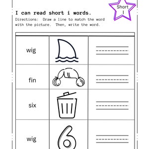 CVC Word Sentences and Short Vowel Word Practice - Etsy