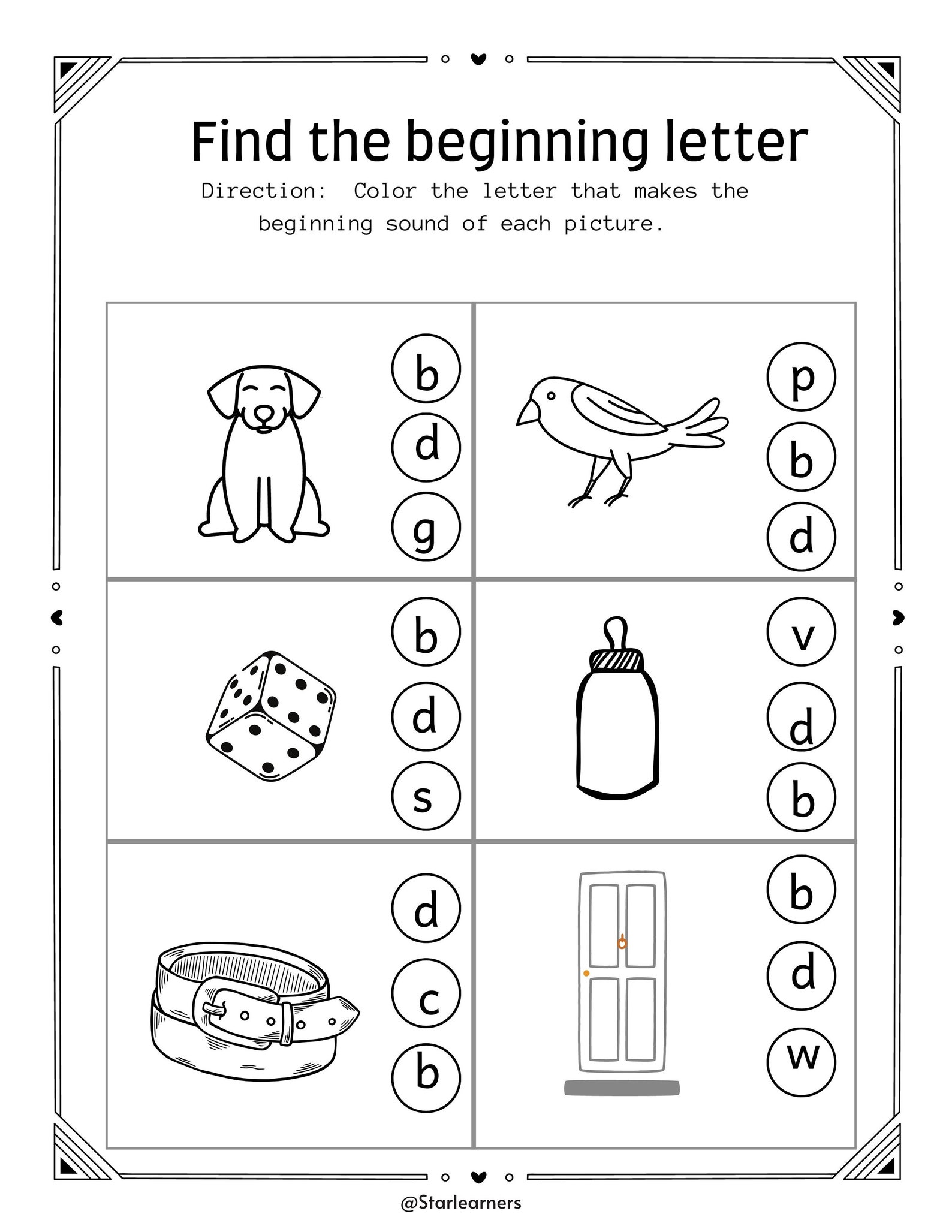 Letter Bd Reversal Worksheet - Etsy