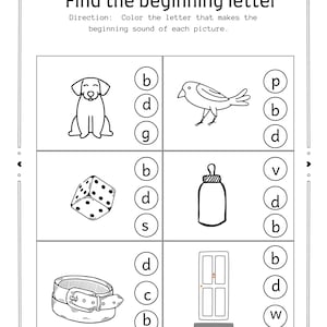 Letter Bd Reversal Worksheet - Etsy