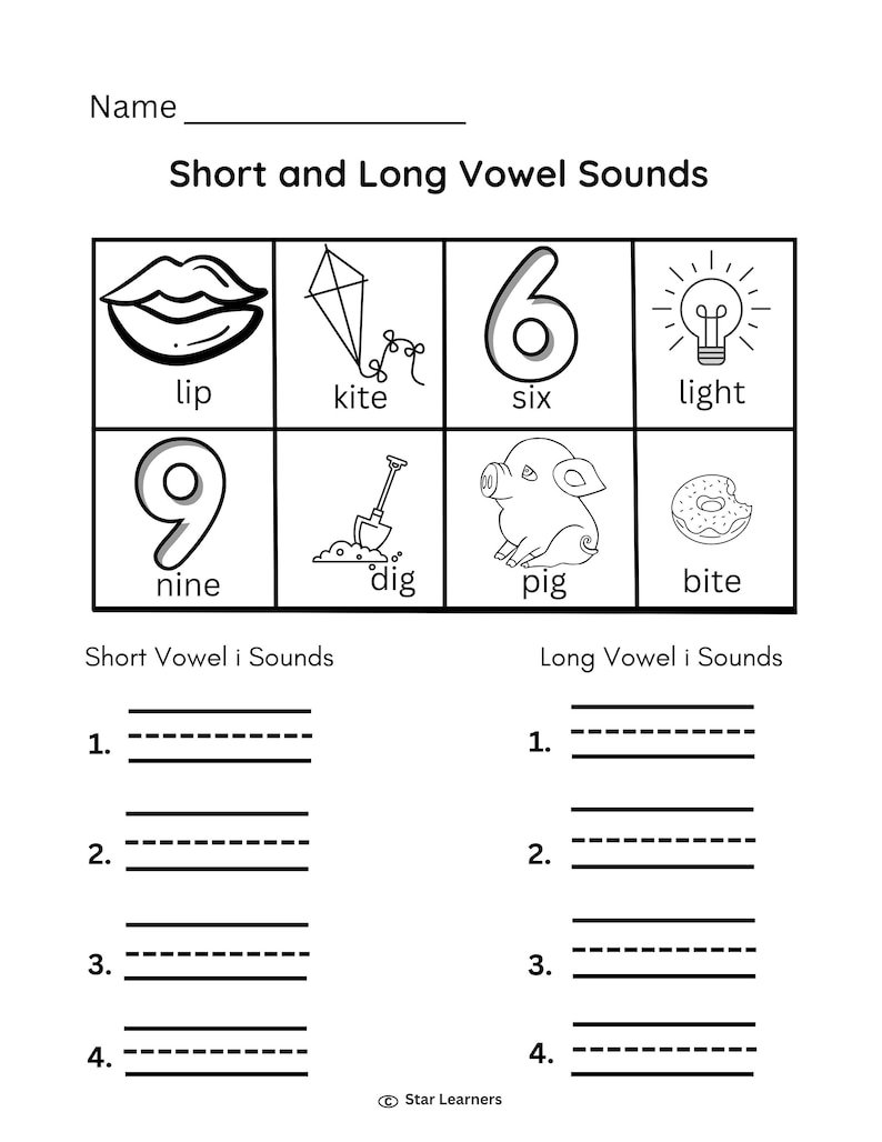 Short and Long Vowel - Etsy