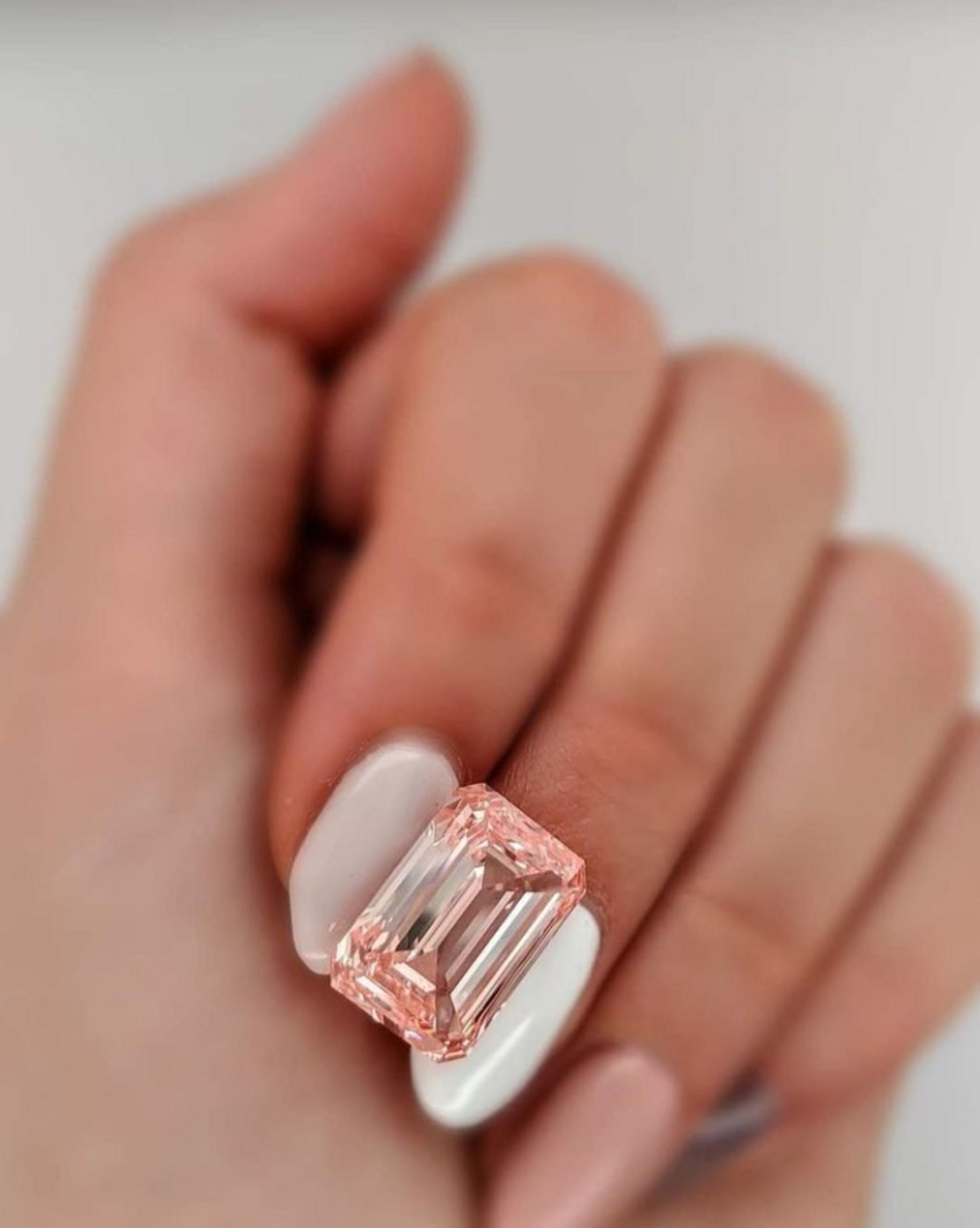 Excellent Lite Pink Emerald Cut Diamond VVS1 / Premium Quality Lab ...