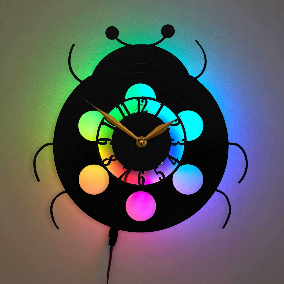 Lady Bug Wall Clock Lady Bug Decor Gift - Etsy