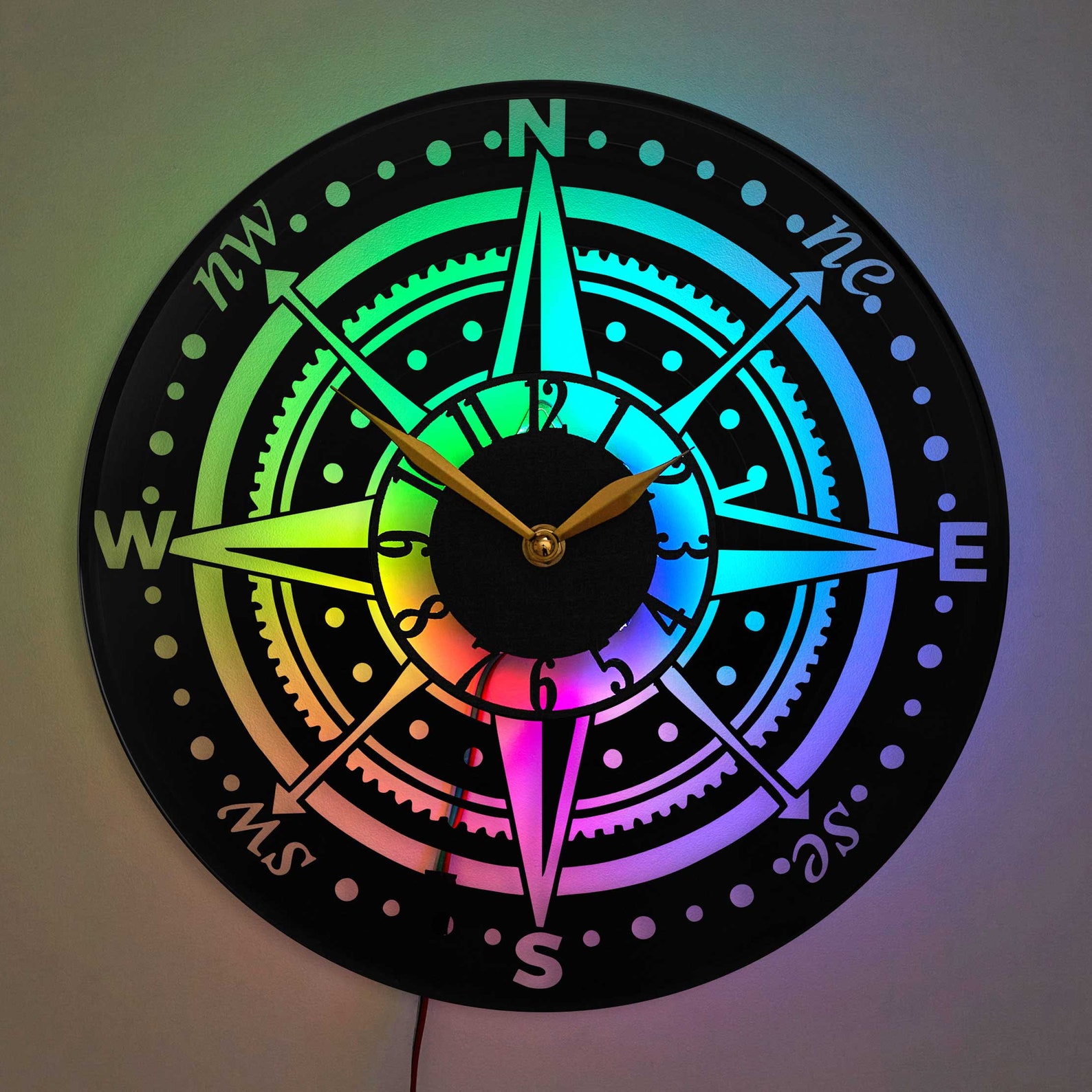 Travel Wall Clock Wind Rose Wall Clock Wind Rose Gift - Etsy