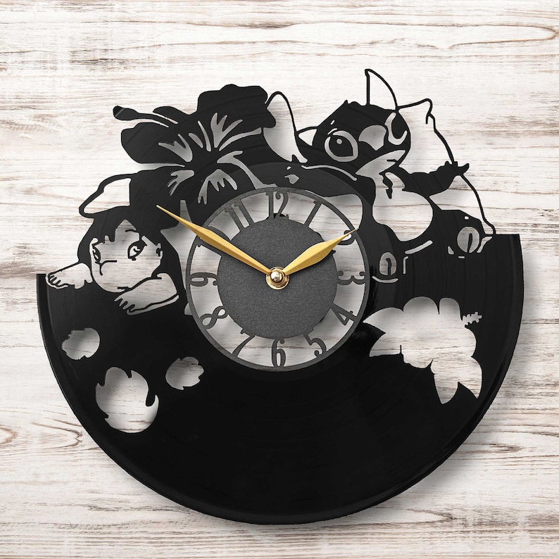 Lilo Stitch Clock Lilo Stitch Gift - Etsy