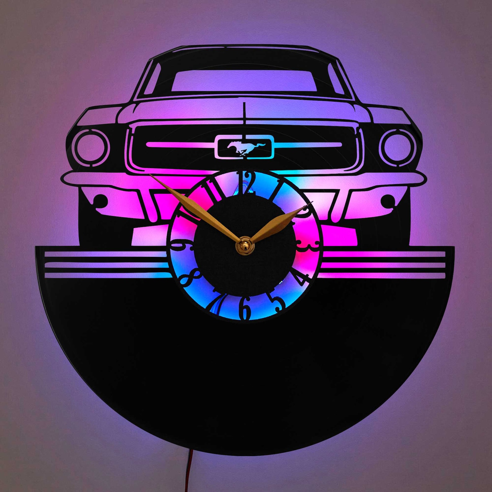 Mustang Wall Clock, Mustang Decor - Etsy