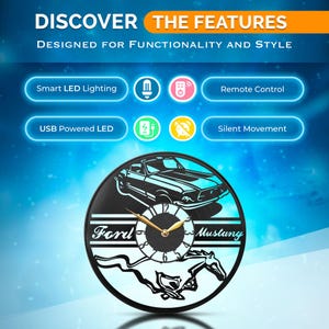 Mustang Clock, Mustang Gift, Mustang Decor - Etsy