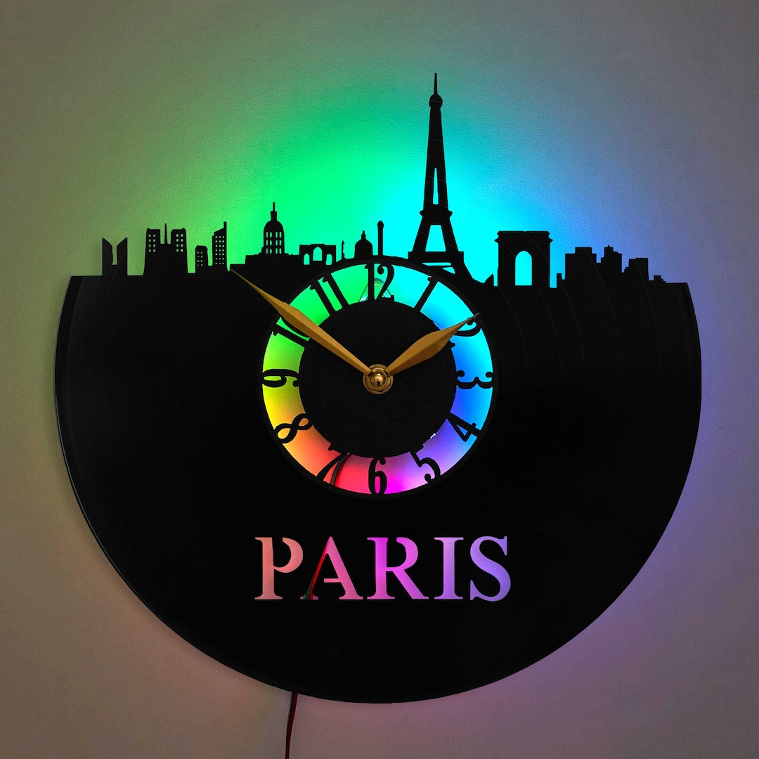 France Clock Eiffel Tower Clock Paris Wall Clock - Etsy