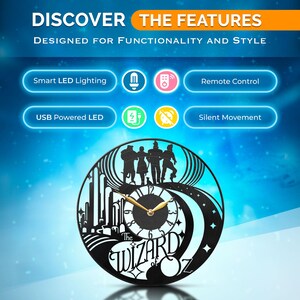 Wizard of Oz Clock, Wizard of Oz Gift - Etsy