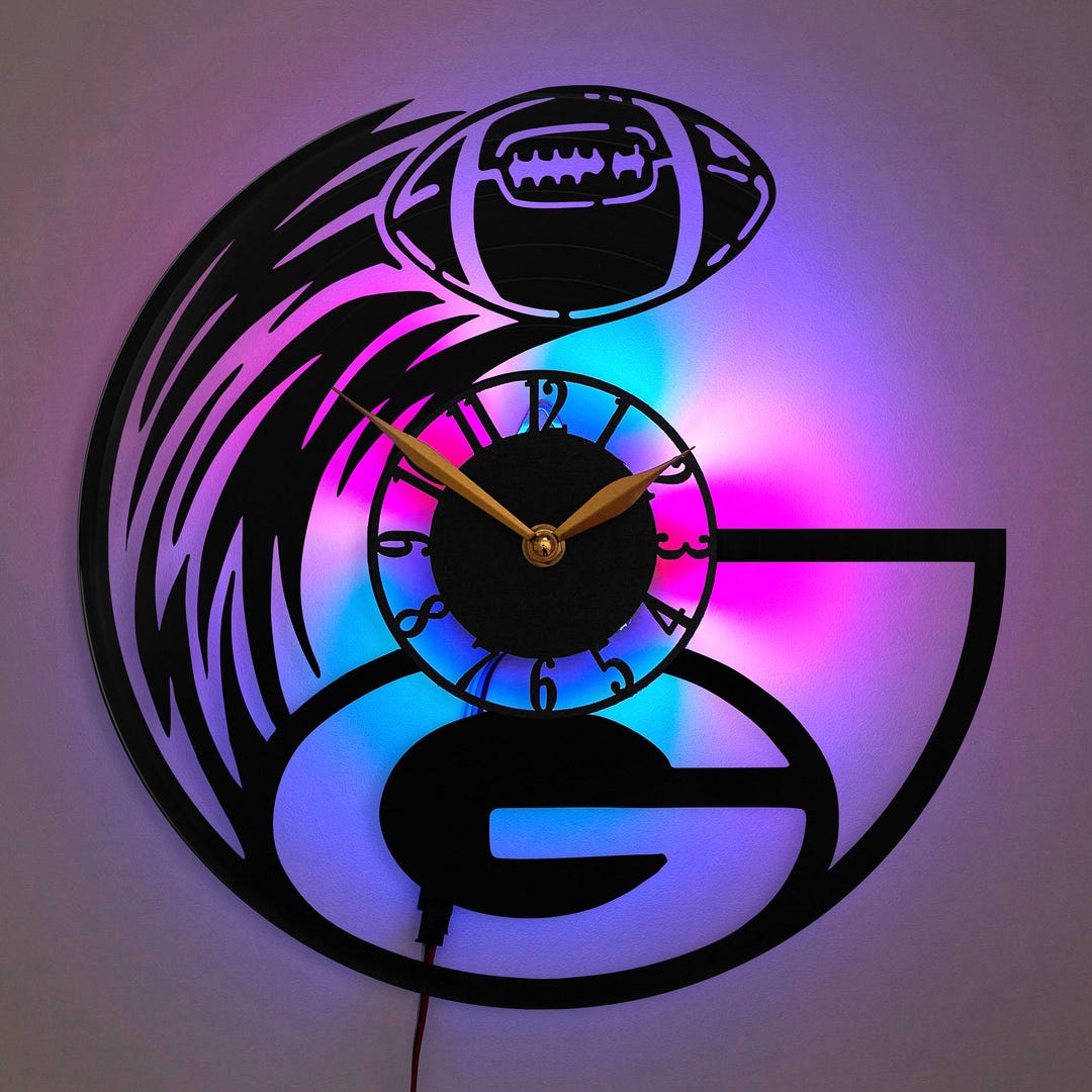 Green Bay Football Team Clock - Etsy