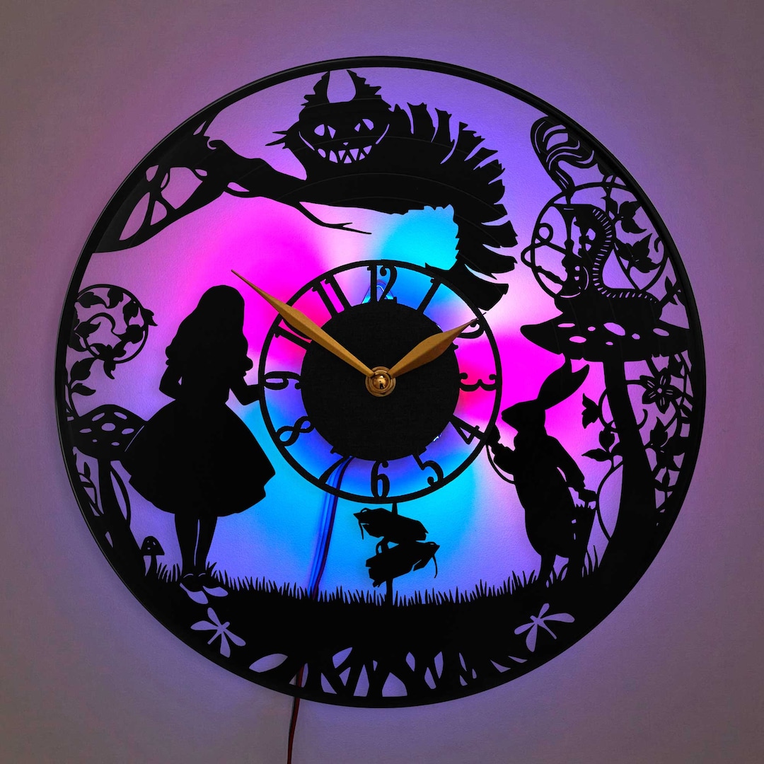 Alice in Wonderland Wall Clock, Alice in Wonderland Decor - Etsy