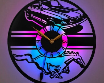 1967 Ford Mustang Hubcap Wall Clock Muscle Car Hub Cap Man Cave Decor ...