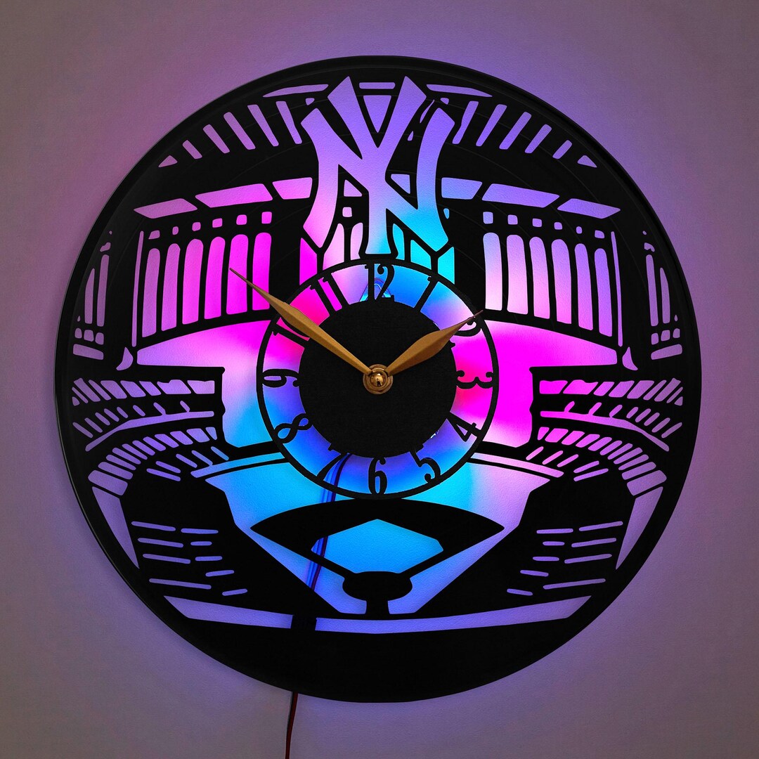 New York Baseball Team Clock New York Baseball Team Decor New York ...
