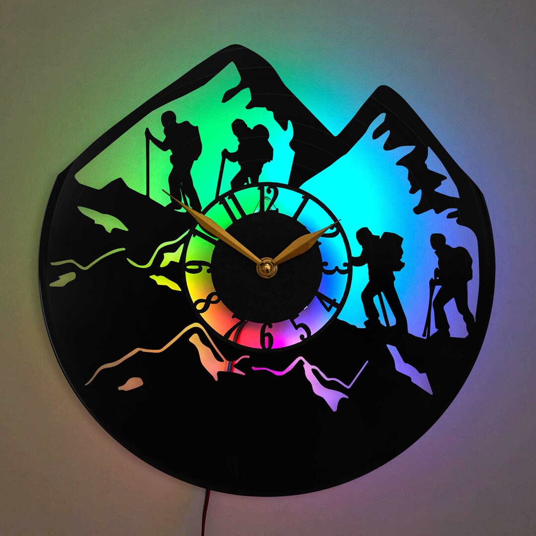 Climbing Wall Clock Mountains Clock Climbing Decor - Etsy
