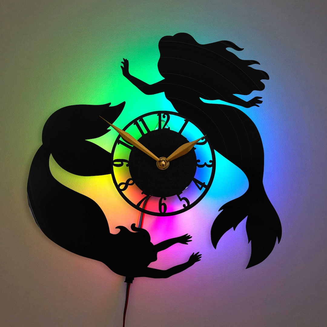 Mermaid Clock Mermaid Gift - Etsy