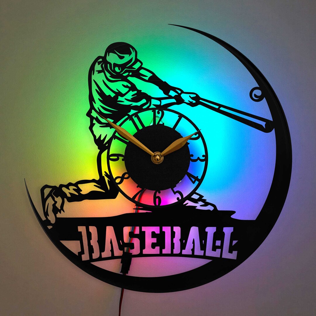 Baseball Clock Decor Gift - Etsy