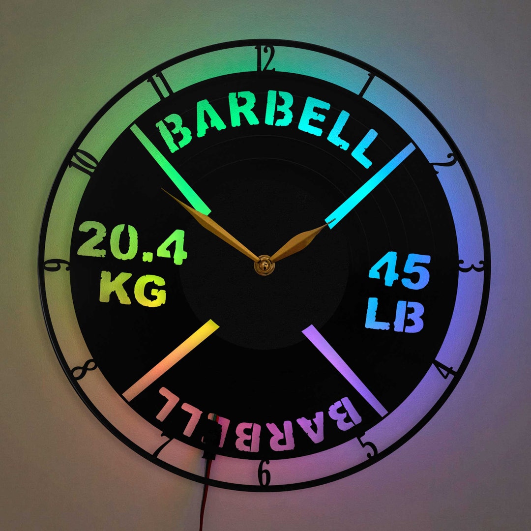 Gym Clock Gym Wall Decor Fitness Decor Gym Decor - Etsy