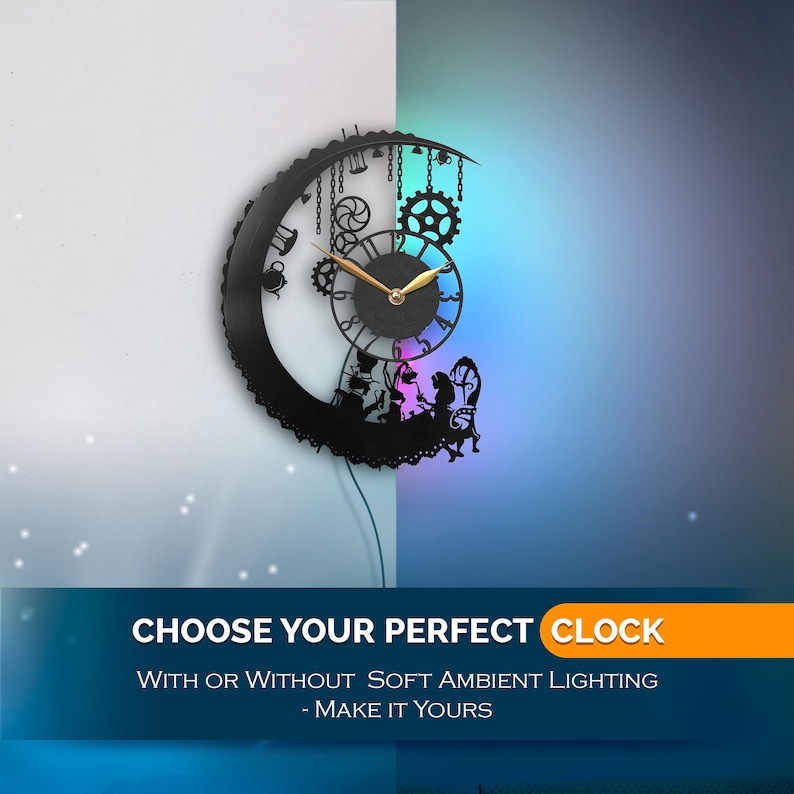 Alice in Wonderland Wall Clock, Alice in Wonderland Gift - Etsy Australia