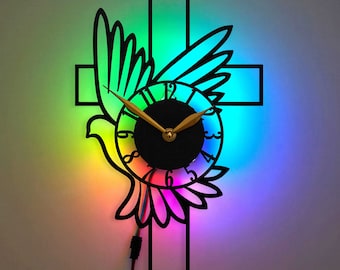 Yeshua Wall Clock,christian Wall Clock,cross Wall Clock,jesus Wall ...