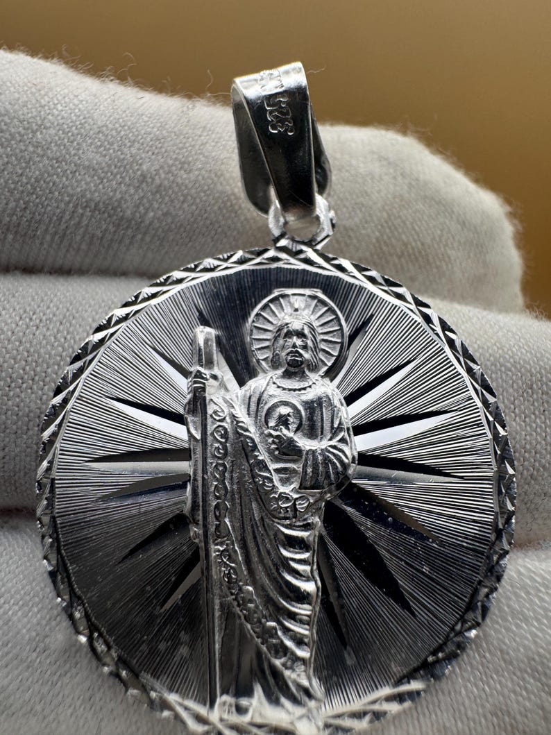 925 Sterling Silver Saint Jude Pendant - Catholic Patron Saint ...