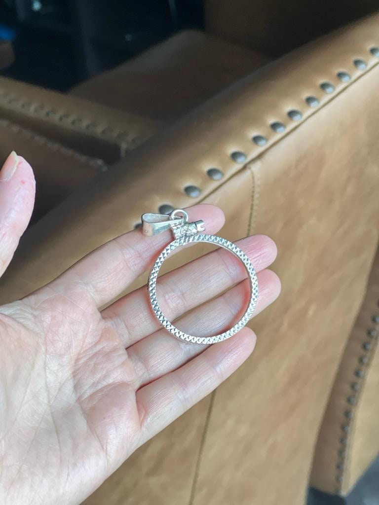 Sterling Silver 925 Coin Bezel for Collecting Silver Coins / Bisel De ...