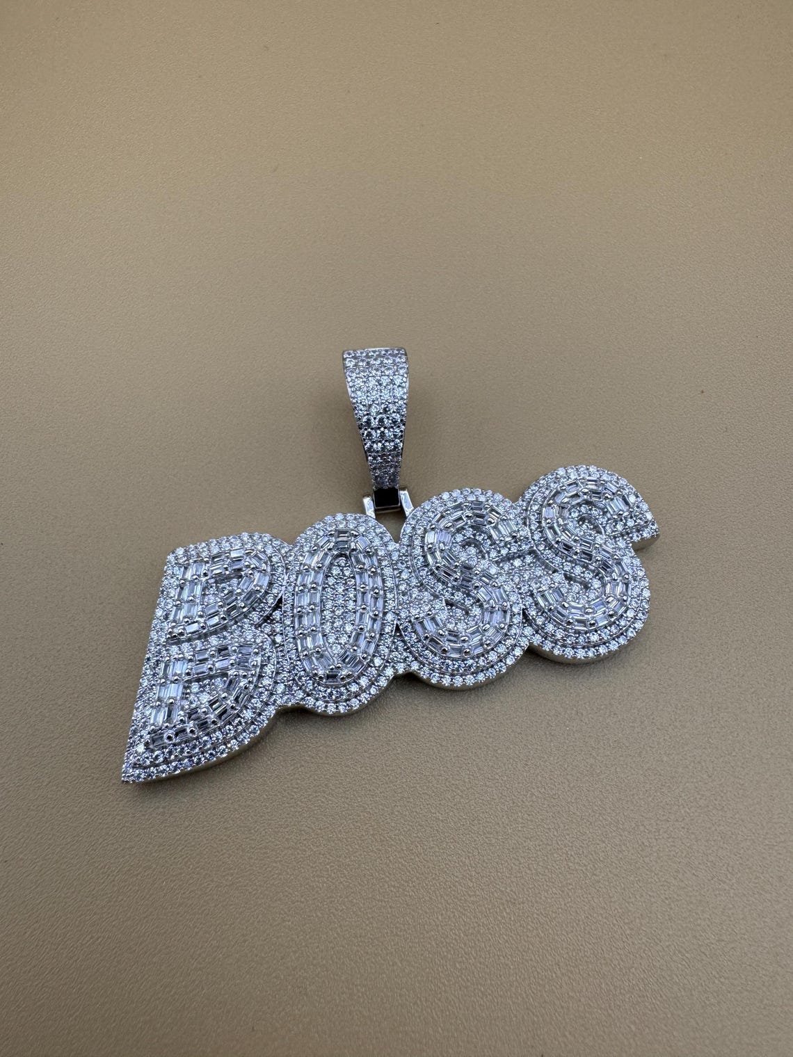Sterling Silver 'BOSS' Pendant - Italian Crafted Statement Jewelry - Etsy