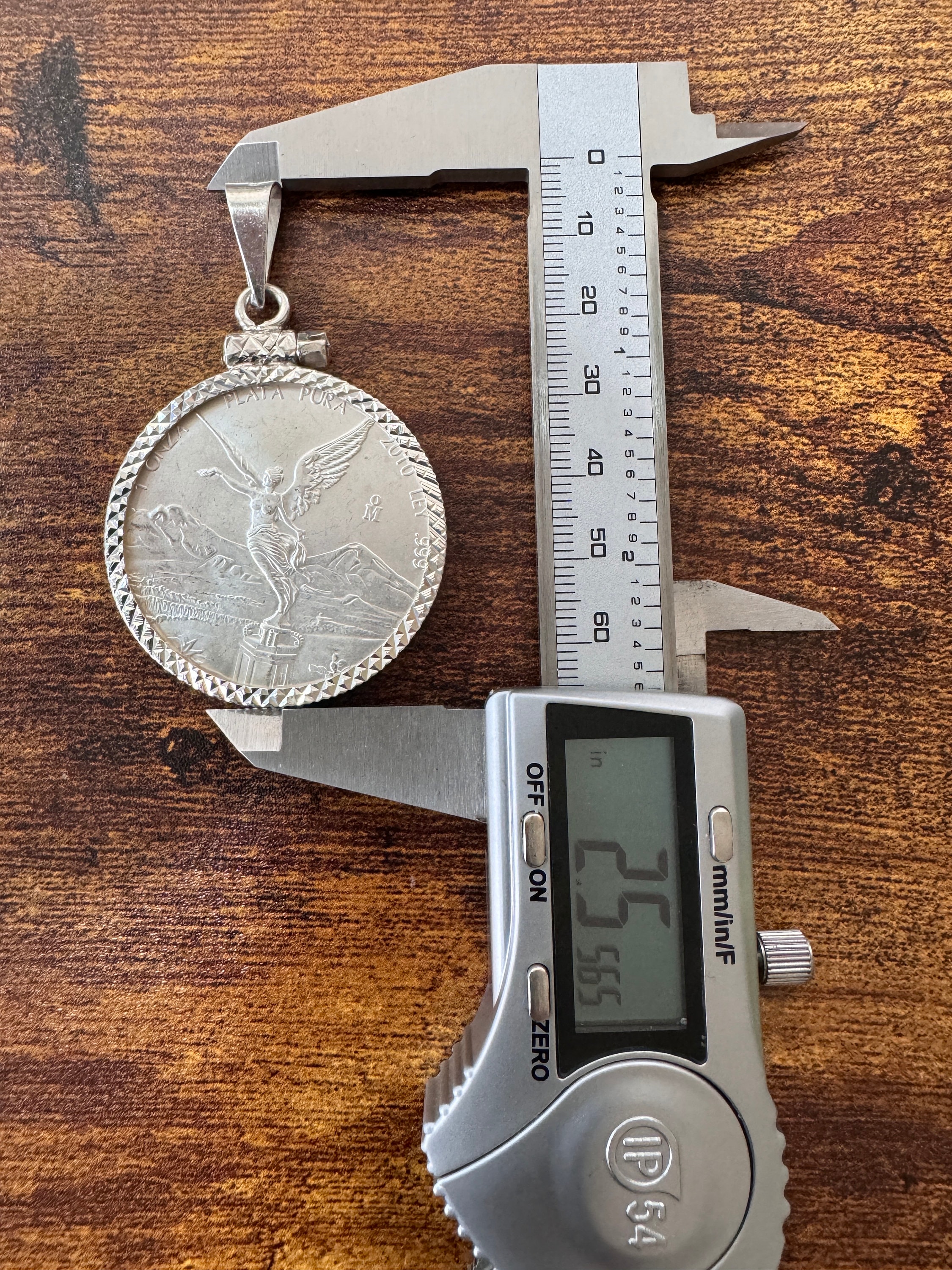 Centenario Mexican Coin Pendant: 925 Sterling Silver Libertad Necklace ...