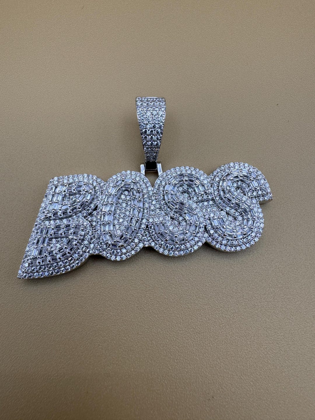 Sterling Silver 'BOSS' Pendant - Italian Crafted Statement Jewelry - Etsy