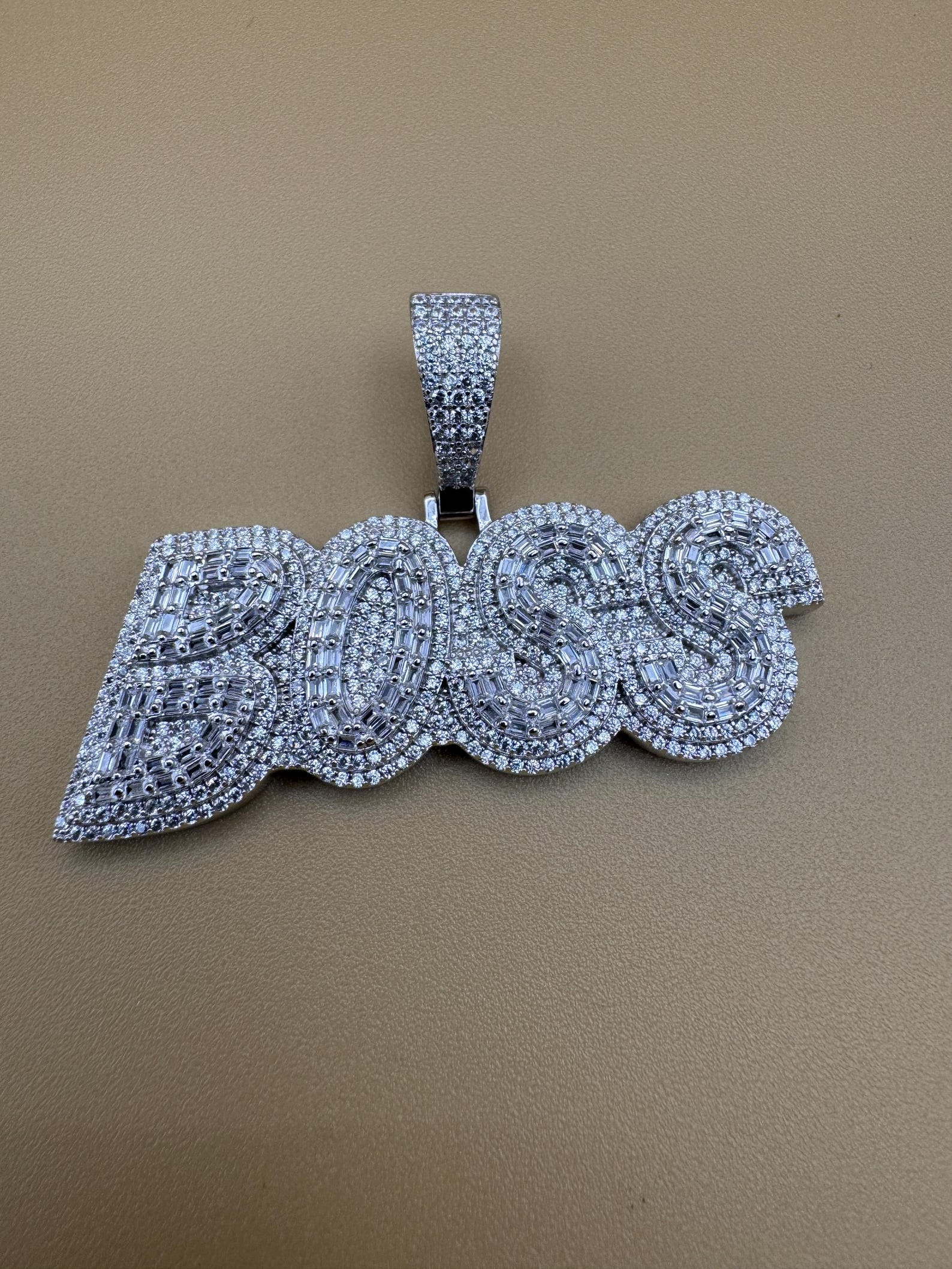 Sterling Silver 'BOSS' Pendant - Italian Crafted Statement Jewelry - Etsy