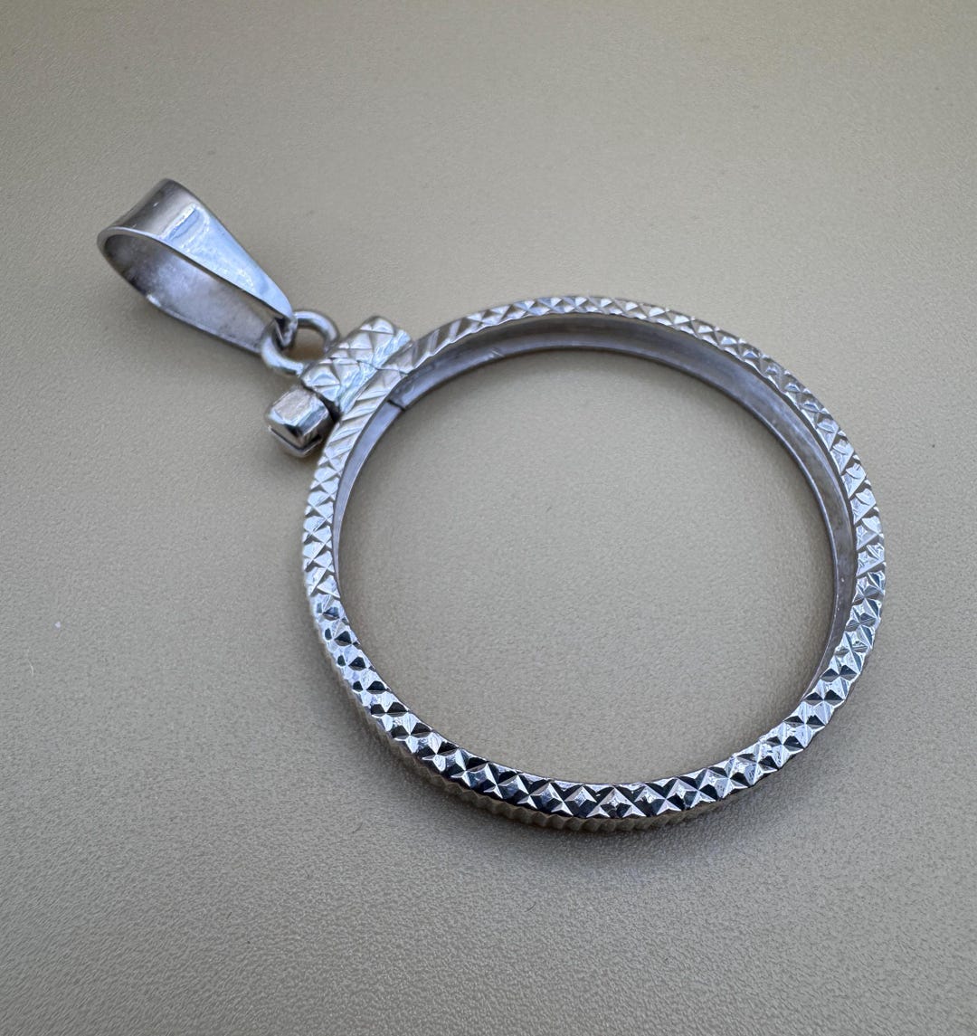 Sterling Silver 925 Coin Bezel for Collecting Silver Coins / Bisel De ...