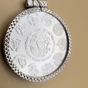 Centenario Mexican Coin Pendant: 925 Sterling Silver Libertad Necklace ...