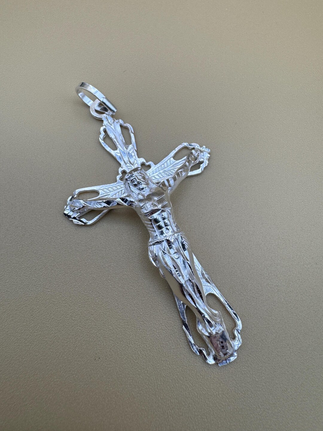 Sterling Silver Jesus Cross Pendant: Intricate Religious Jewelry - Etsy
