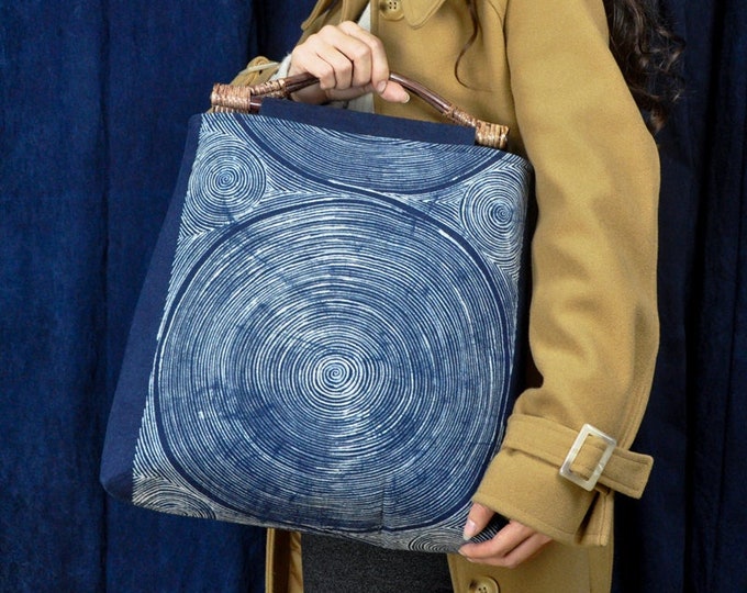 Rare Design Miao Batik Japanese Top Hand Commute Bag Spiral Pattern All ...