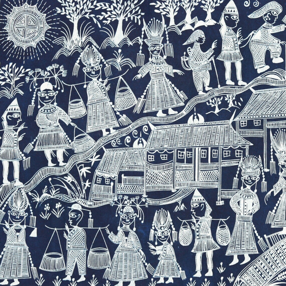 Intangible Cultural Heritage: Authentic Miao Batik Indigo Wall - Etsy