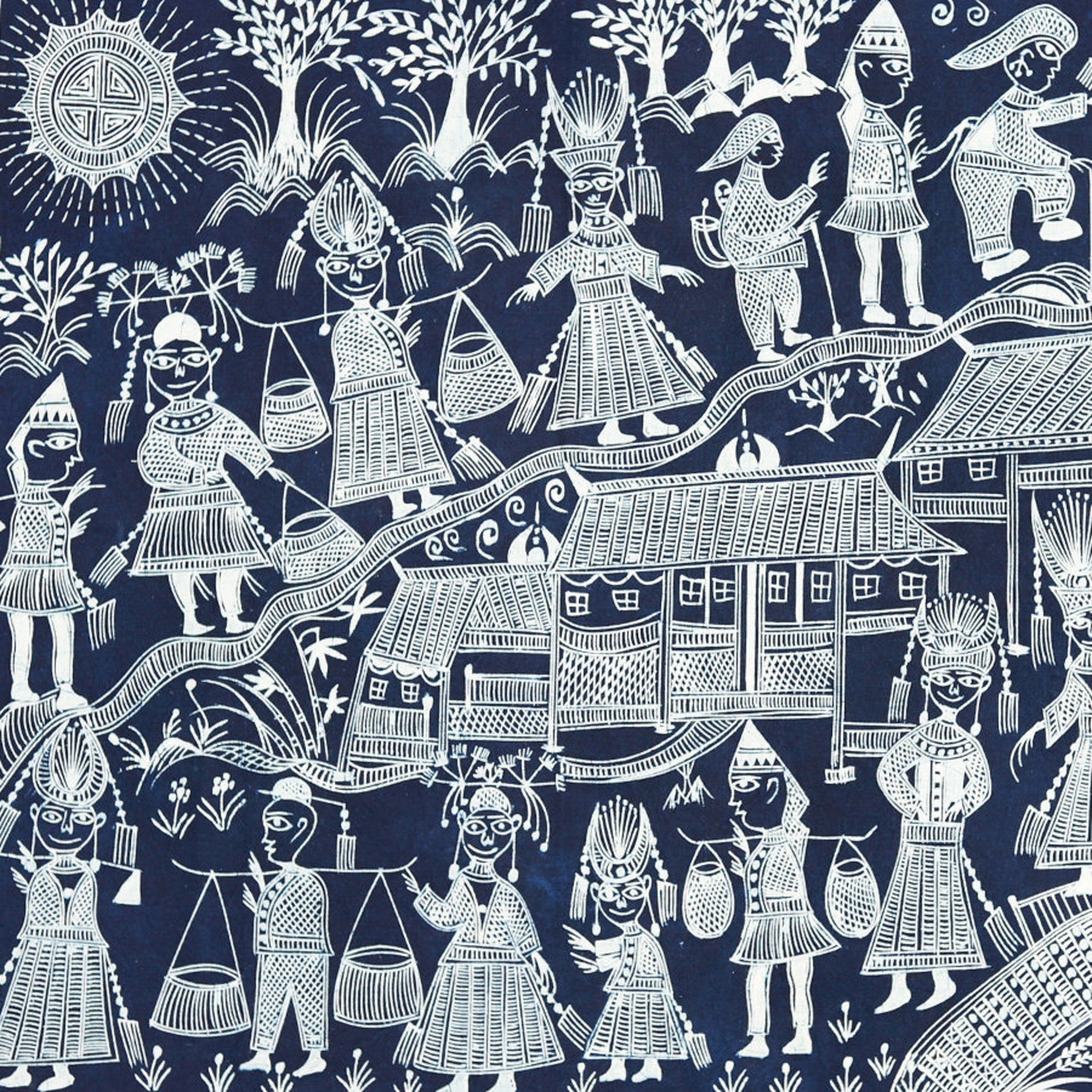 Intangible Cultural Heritage: Authentic Miao Batik Indigo Wall - Etsy