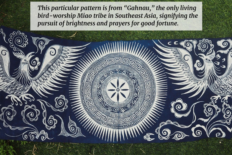 Rare Miao Batik Indigo Table Runner / Wall Hanging 100x | Etsy