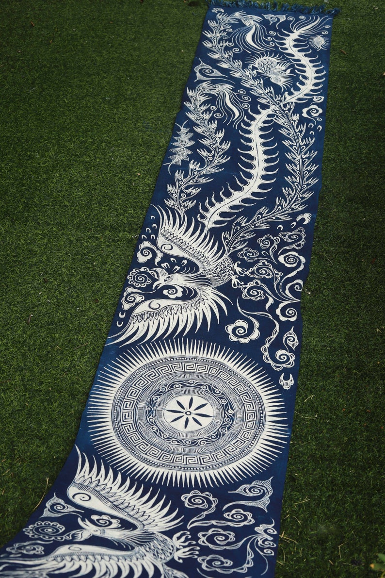 Rare Miao Batik Indigo Table Runner / Wall Hanging 100x | Etsy