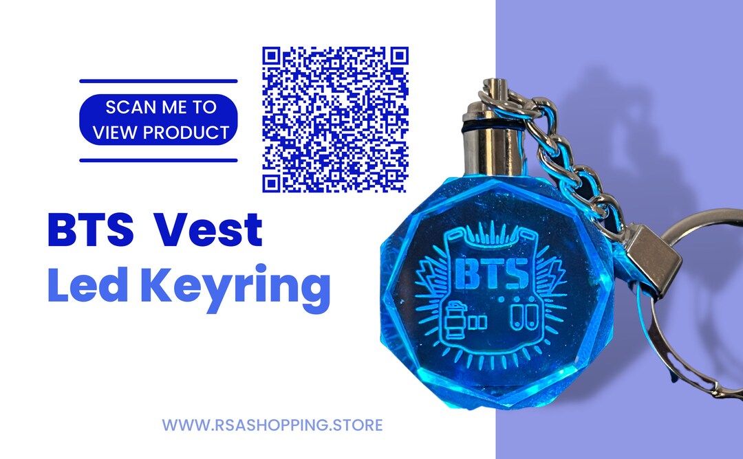 BTS Bulletproof Vest Led Multi Color Keyring (free Shipping) - Etsy