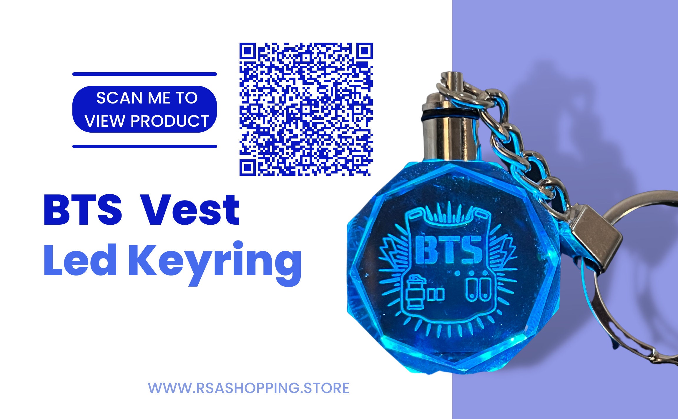 BTS Bulletproof Vest Led Multi Color Keyring free Shipping - Etsy