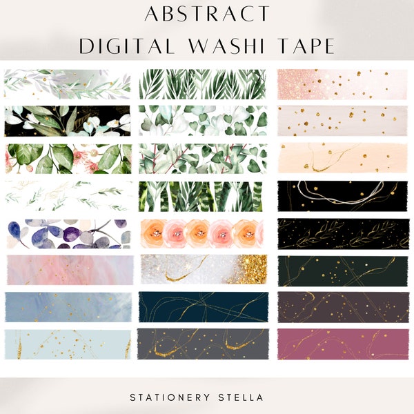 Digital Washi Tape - Etsy